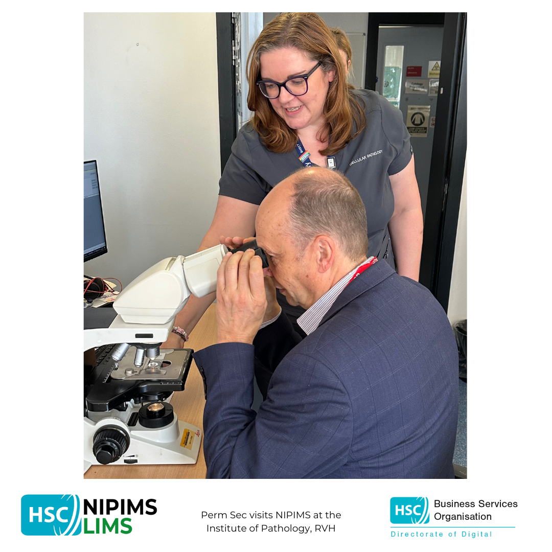 Peter May (Perm Sec) visits CoreLims Project at RVH Belfast - Business ...