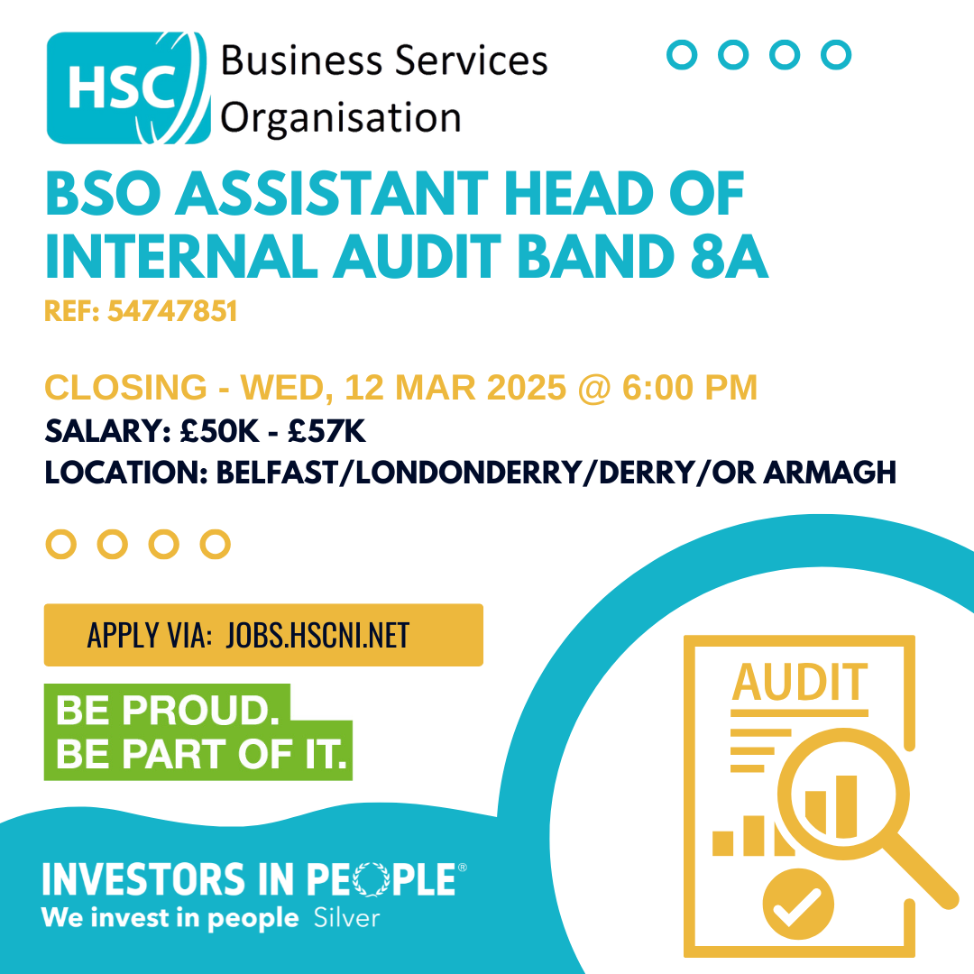 Business Services Organisation Assistant Head of Internal Audit Band 8a ...
