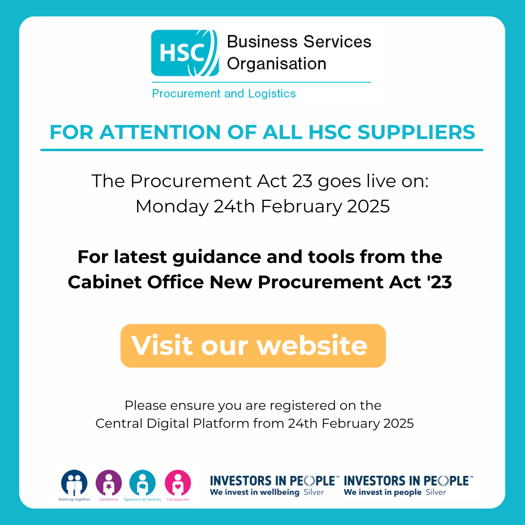 FOR ATTENTION OF ALL HSCNI SUPPLIERS - Business Services Organisation ...
