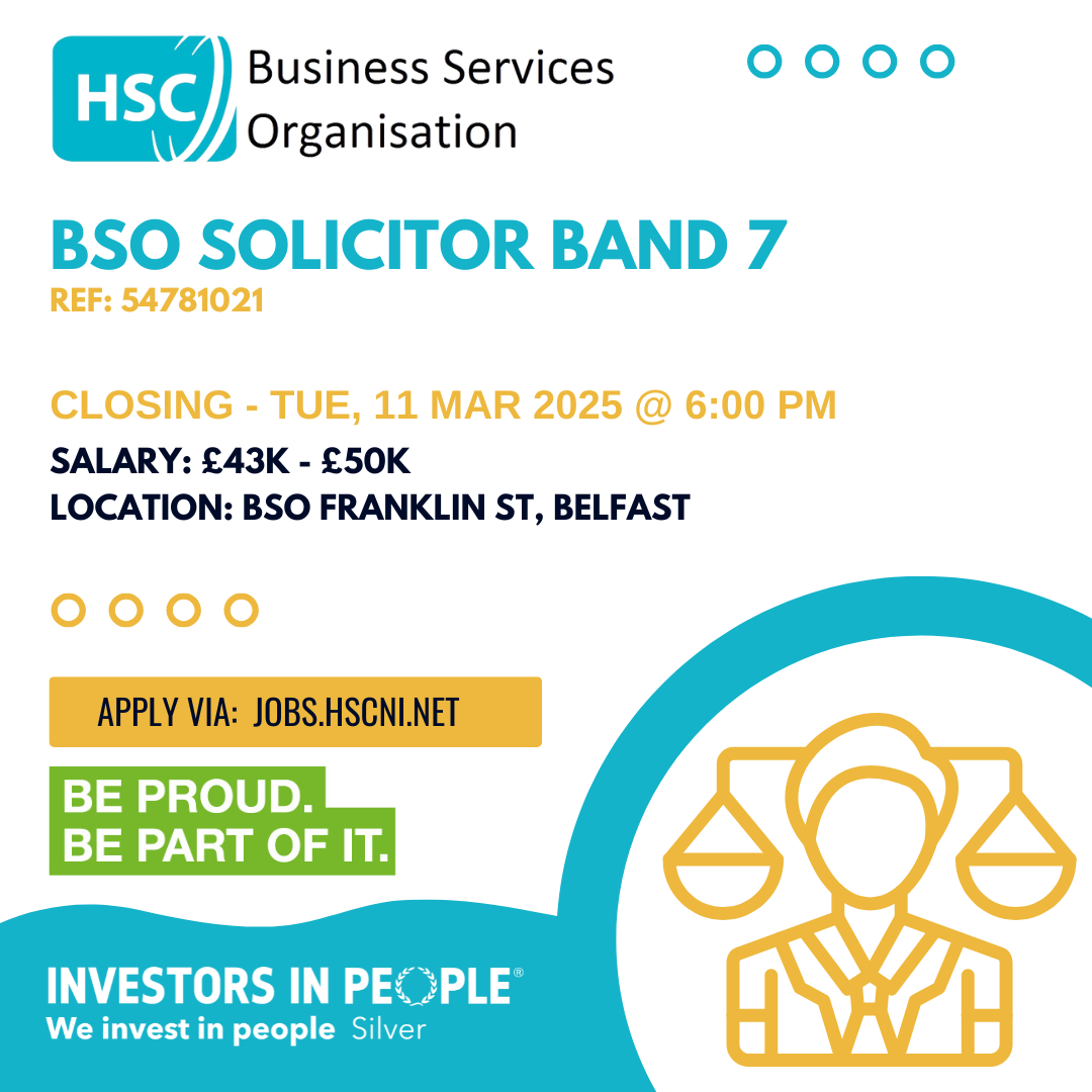 Business Services Organisation (BSO) Band 7 Solicitor Career ...